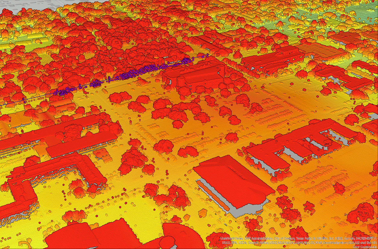 Locating 3D Lidar Points near powerline | Spatialnode